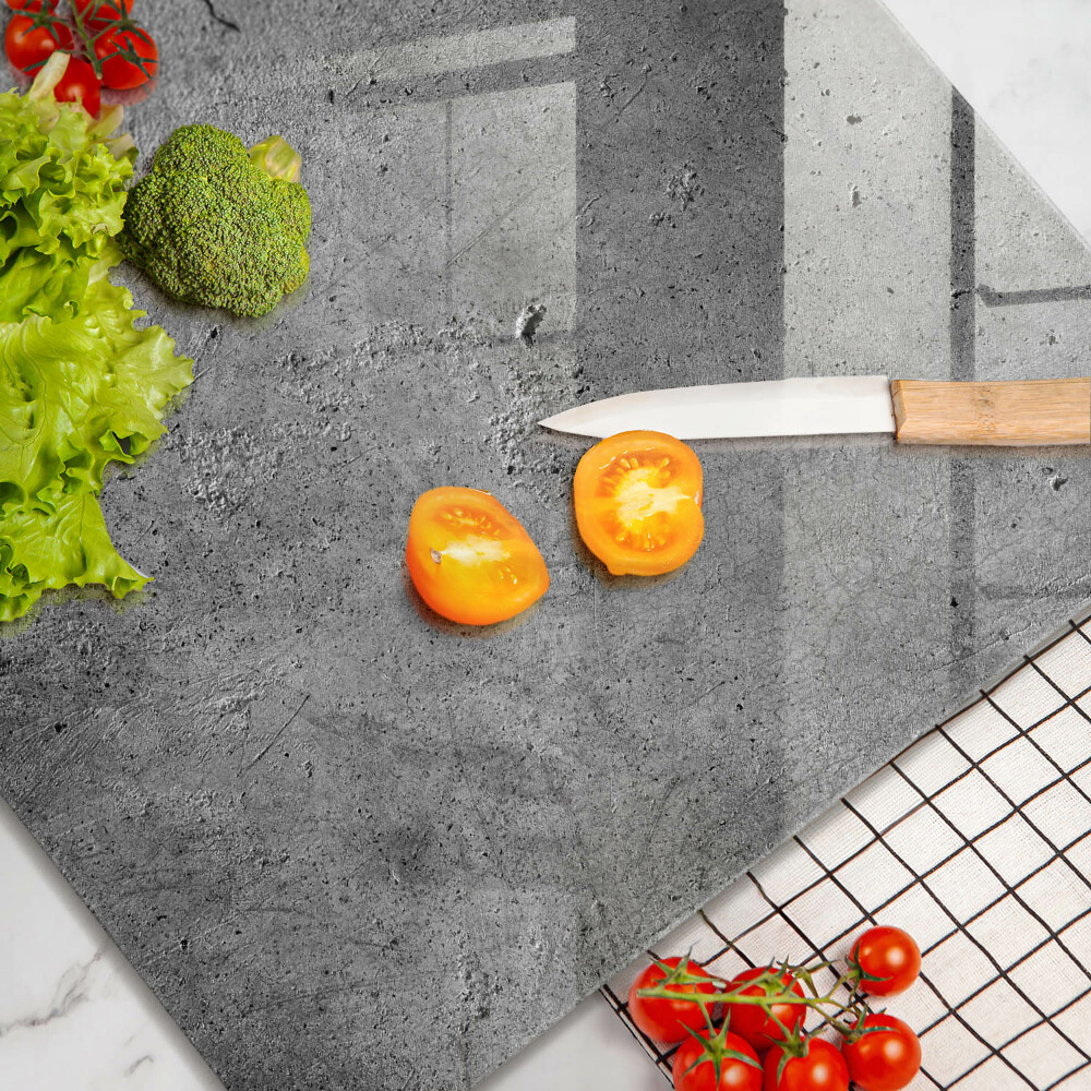 Glass worktop saver Concrete stone texture