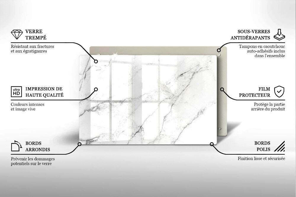 Worktop saver Elegant marble texture