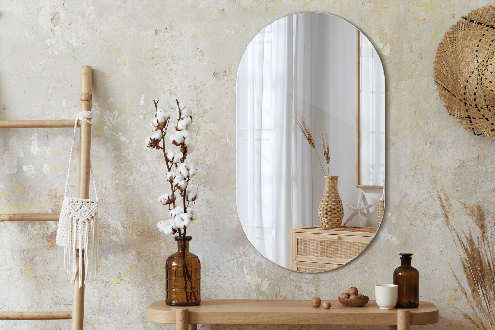 Oval mirror without frame 40x70 cm