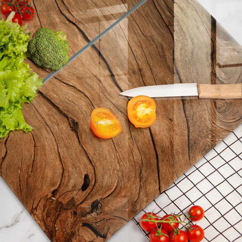 Induction hob cover Wood board texture