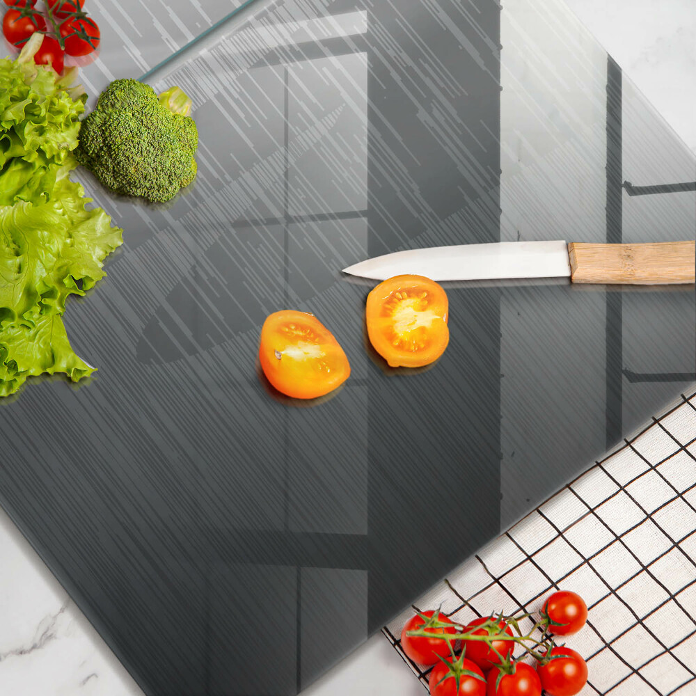 Induction hob cover Metal texture