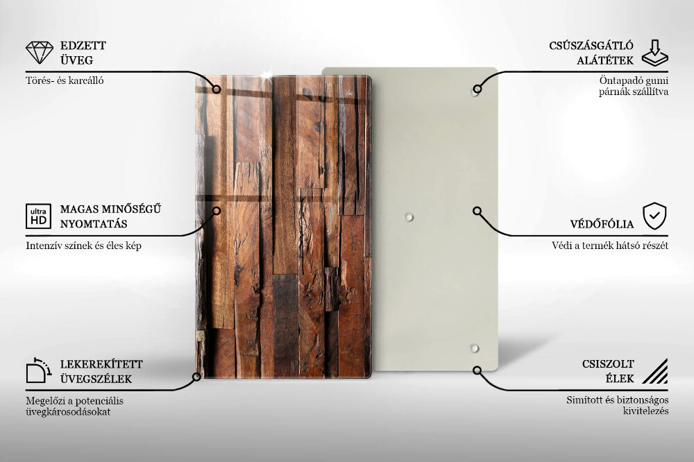 Induction hob protector Decorative wood boards