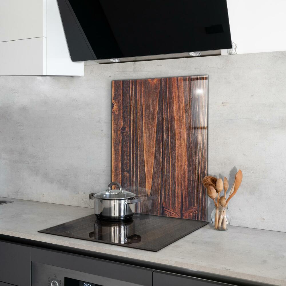 Glass splashback Natural wood texture