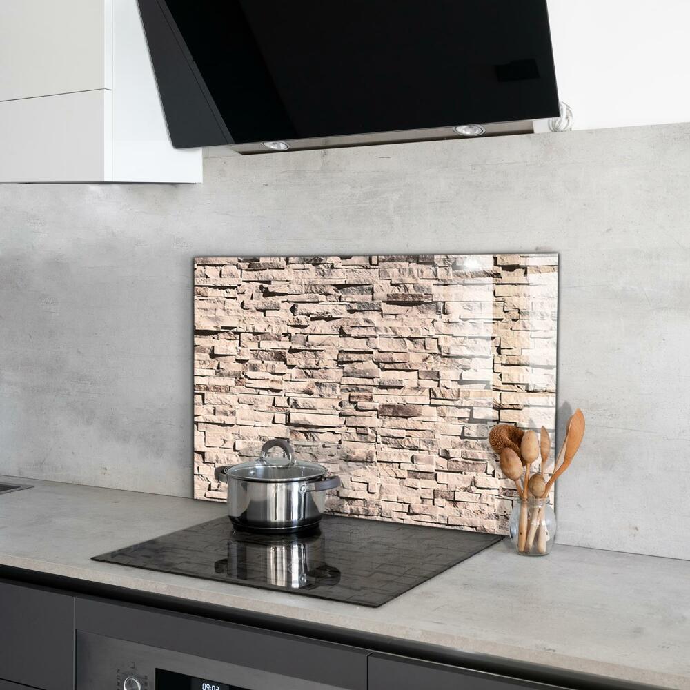 Kitchen splashback Natural stone brick