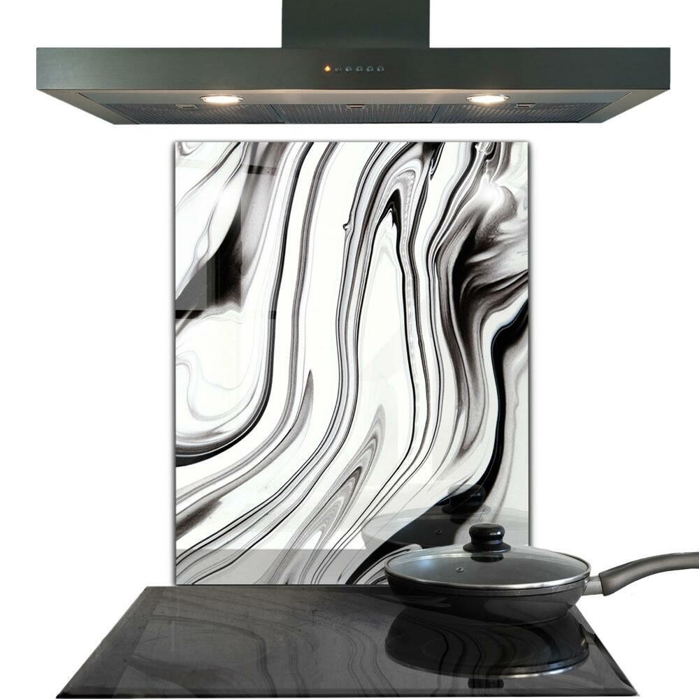 Cooker splashback Watercolor black and white