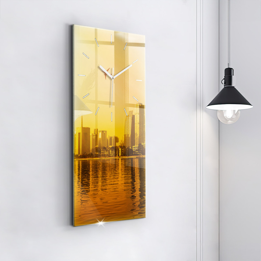 Vertical wall clock Zhujiang River China - mirrormatic.co.uk