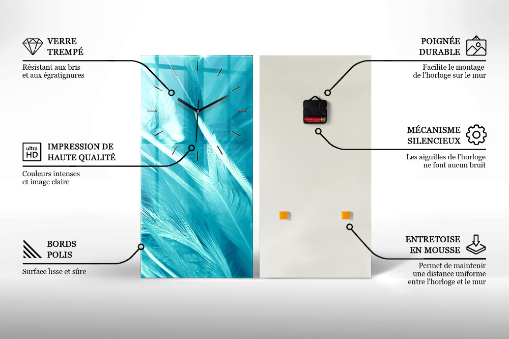 Vertical wall clock Drawing of a human eye - mirrormatic.co.uk