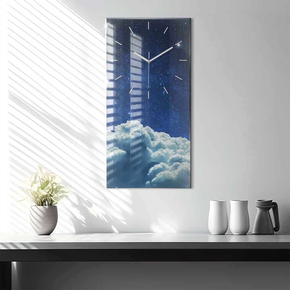 Vertical wall clock Night sky - mirrormatic.co.uk