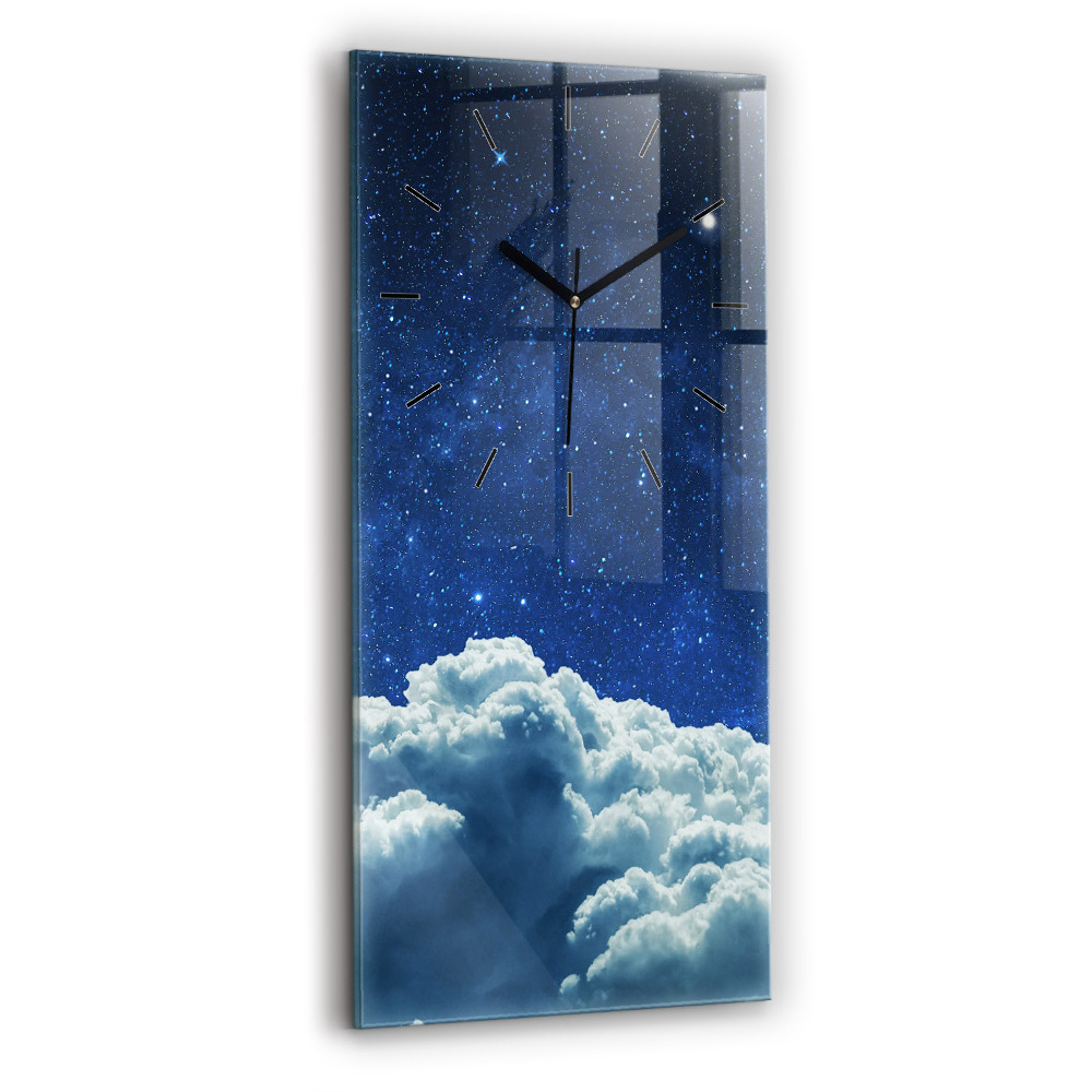 Vertical wall clock Night sky - mirrormatic.co.uk