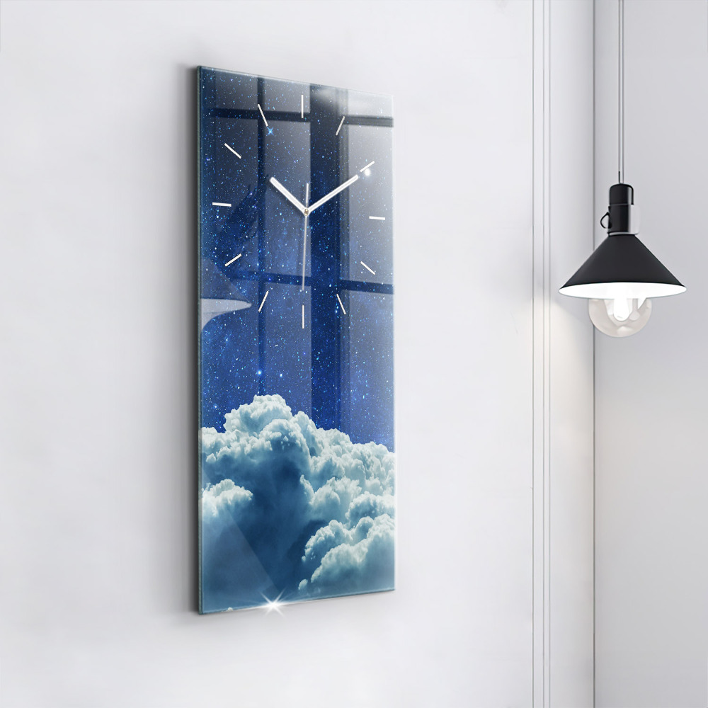 Vertical wall clock Night sky - mirrormatic.co.uk