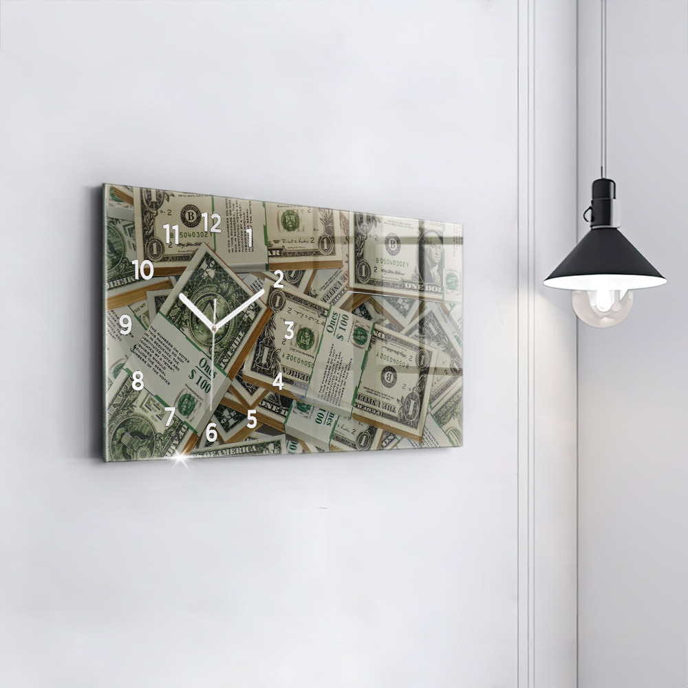 Horizontal wall clock 1 US dollar - mirrormatic.co.uk