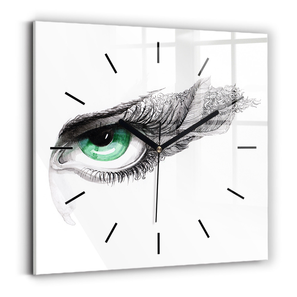Square wall clock Abstraction of the human eye - mirrormatic.co.uk