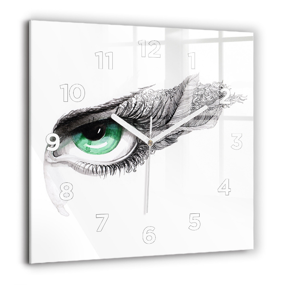 Square wall clock Abstraction of the human eye - mirrormatic.co.uk