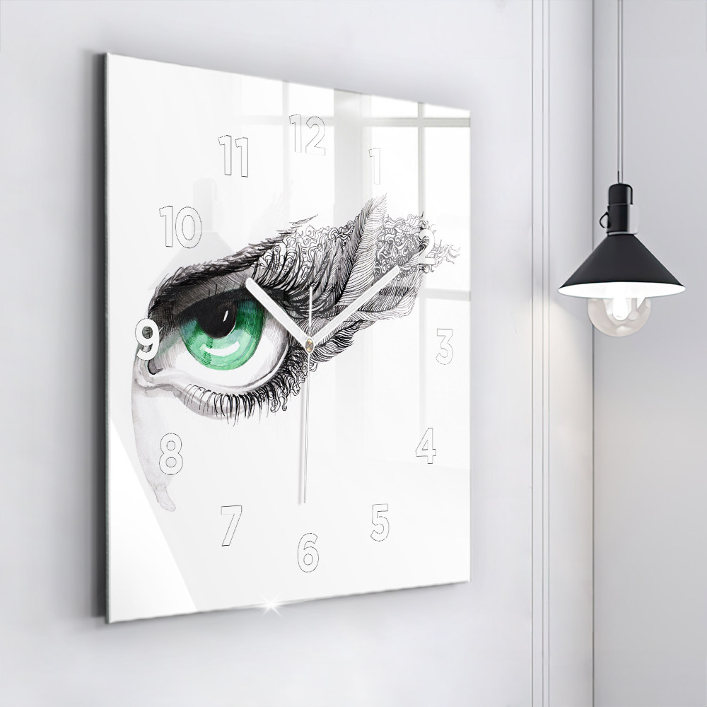 Square wall clock Abstraction of the human eye - mirrormatic.co.uk